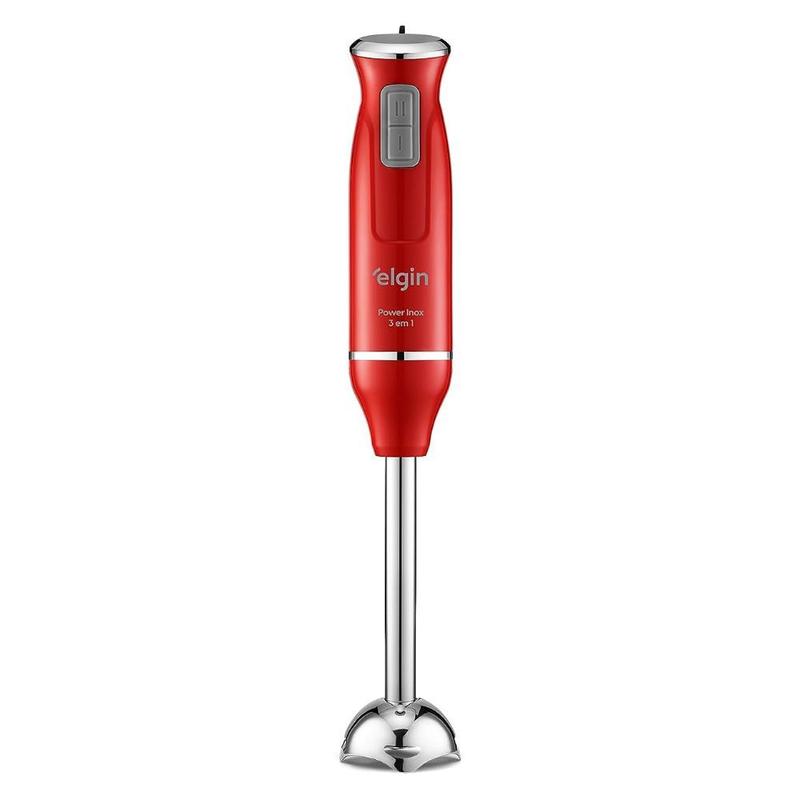 Mixer power inox elgin 600w vermelho 3 em 1 mixer, triturador, batedor ...