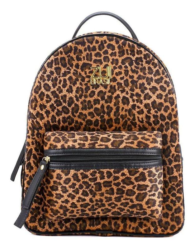 Mochila Bolsa Grande Feminina Sacola Marrom e Preto - ZUI - Mochilas ...