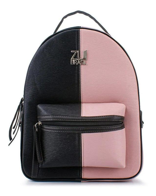 Mochila Bolsa Grande Feminina Sacola Preto e Rosa - ZUI - Mochilas ...