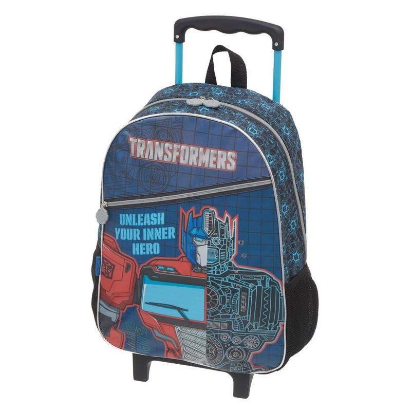 Mochila C/ Rodinhas Transformers Optimus Prime Azul - Pacific ...