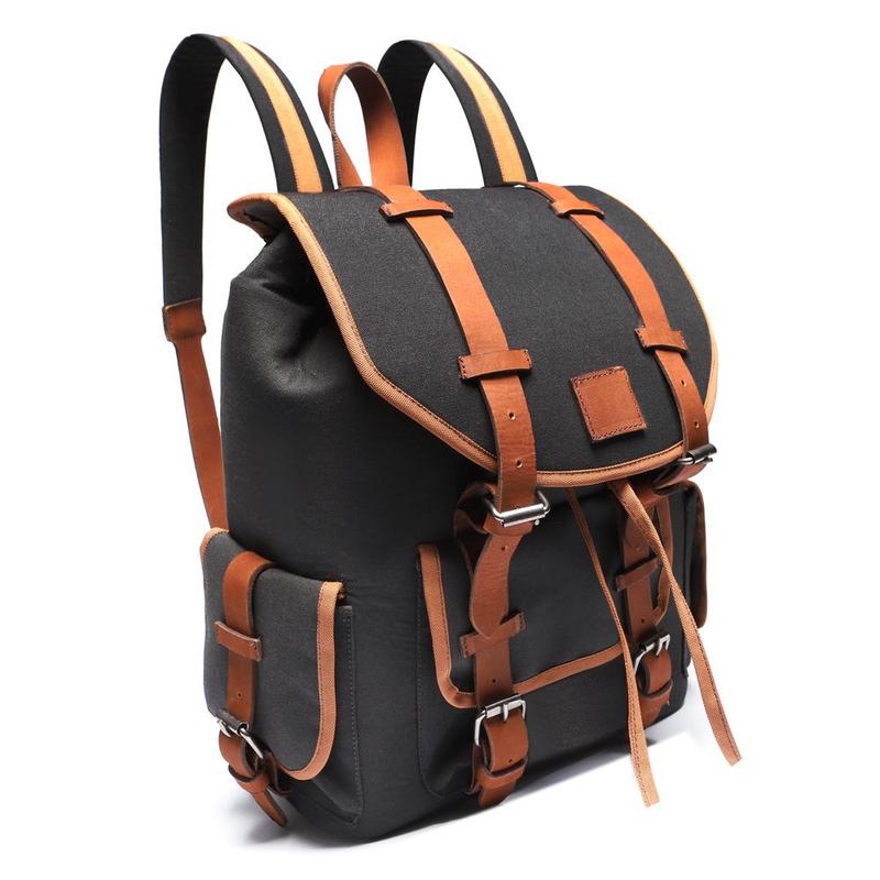 Mochila Casual Divisória Notebook em Lona e Couro - Verde - Compre ...