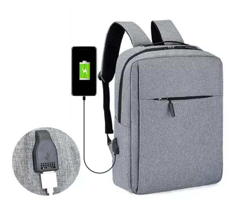 Mochila Com Porta Usb Bolsa Impermeável Ultra Leve Moderna - BLENDBELLA ...