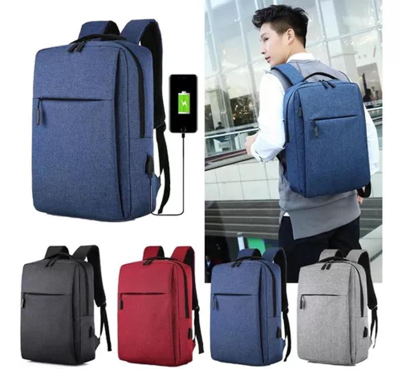 Mochila Com Porta USB Impermeável Bolsa Leve Ultra Moderna - BLENDBELLA ...
