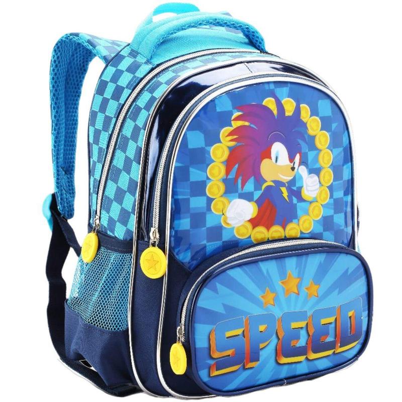 Mochila Costas Escolar Grande Infantil Sonic Game Denlex - Mochila ...