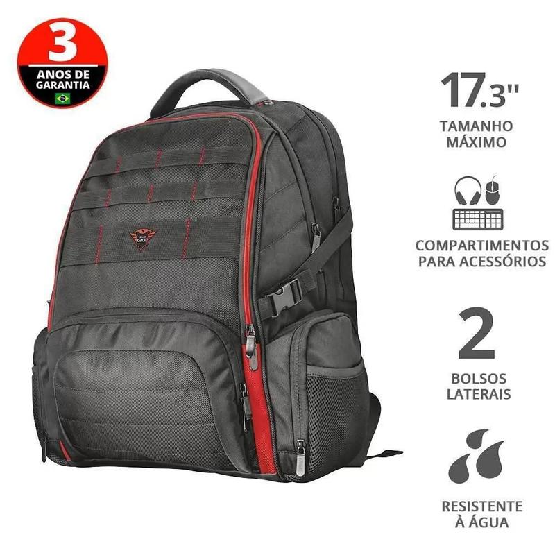 Mochila Gamer 17,3 Gxt 1250 Hunter Black Trust T22571 - Mochilas ...