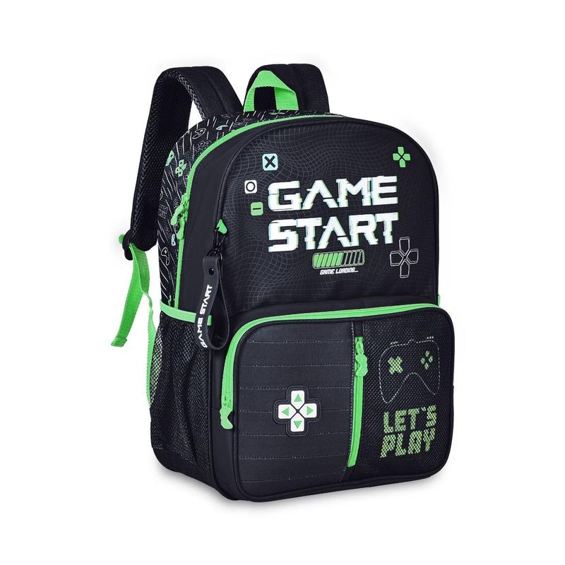 Mochila Gamer Bolsa Costas Tema Vídeo Game C/ Chaveiro Reforçada ...