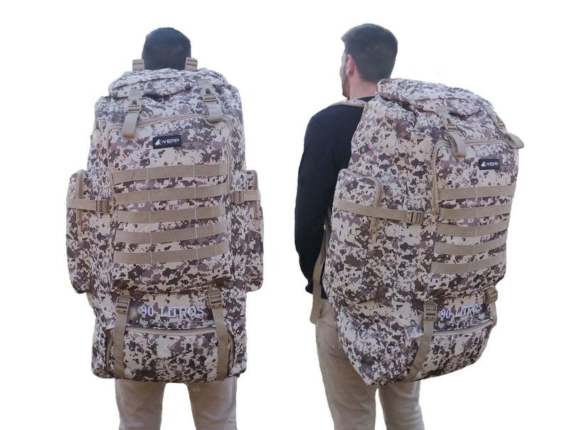 Mochila grande 90l camping pescaria trekking viagem yepp - Mochilas ...