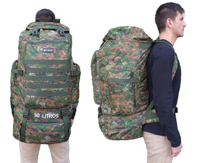 Mochila grande 90l camping pescaria trekking viagem yepp - Mochilas e ...