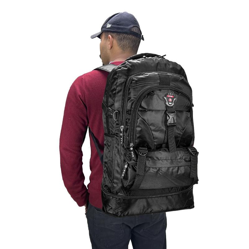 Mochila Grande Viagem 50l Camping Reforçada Uso Diário - KVN - Bolsa ...