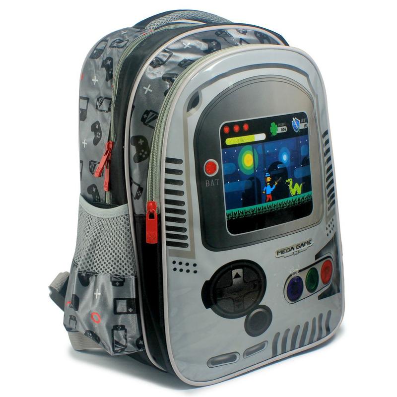 Mochila Infantil Vídeo Game - Com Bolso Frontal e Lateral ...