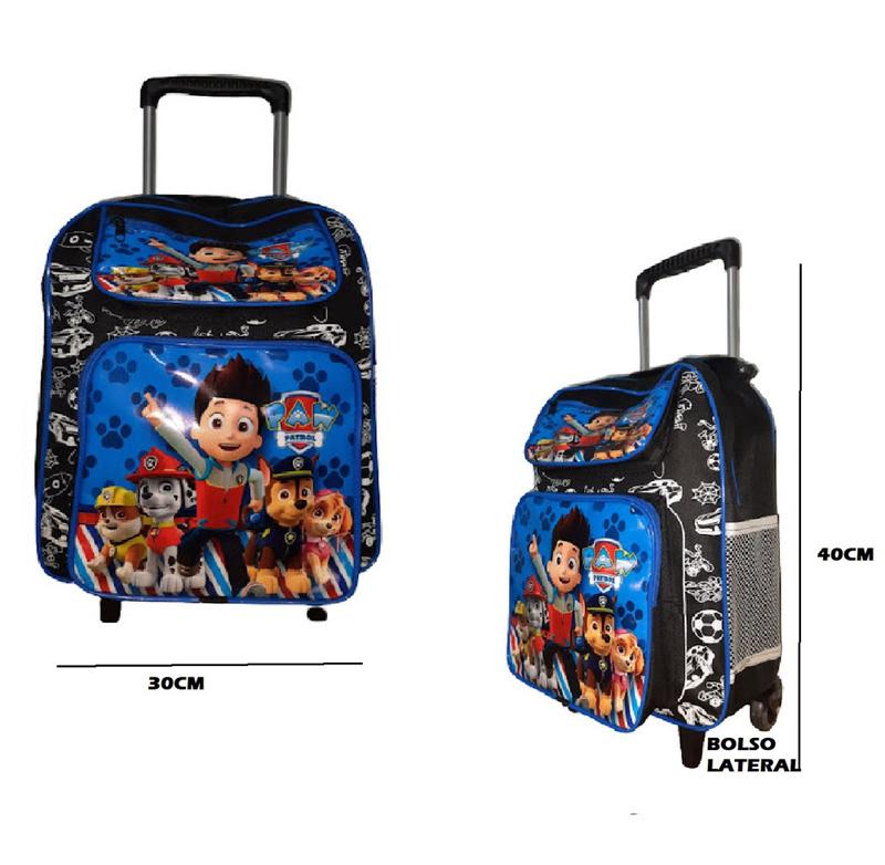 Mochila Para Meninos TAM G Com Rodinhas De Silicone E Bolsos Laterais ...