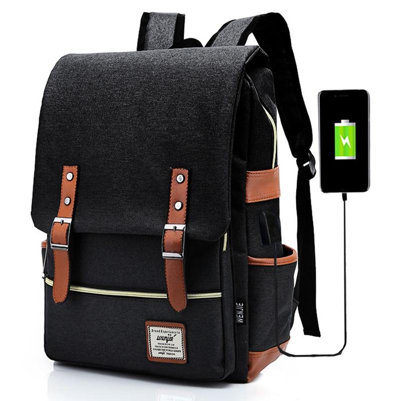 Mochila Para Notebook Saida Usb Viagem Camping Grande Retro - Hxt ...
