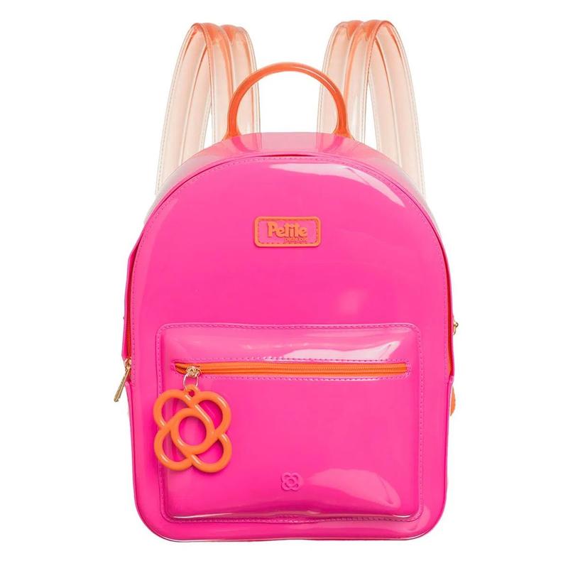 Mochila Petite Jolie Lizzy Media Alças Translúcidas - Mochilas ...