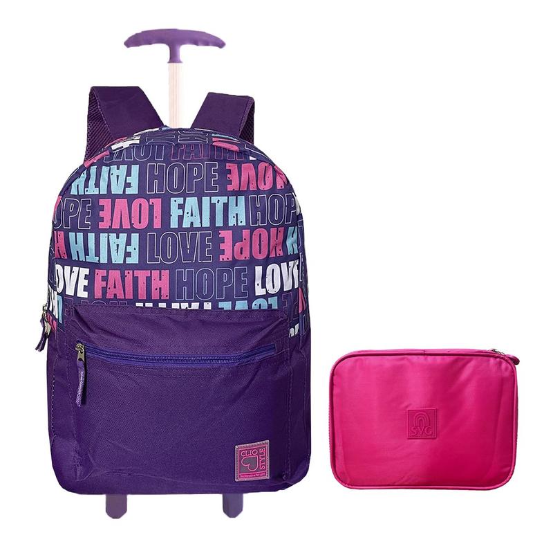 Mochila Rodinha Escolar Fofa Hope Qualidade + Estojo - CLIO - Mochila ...