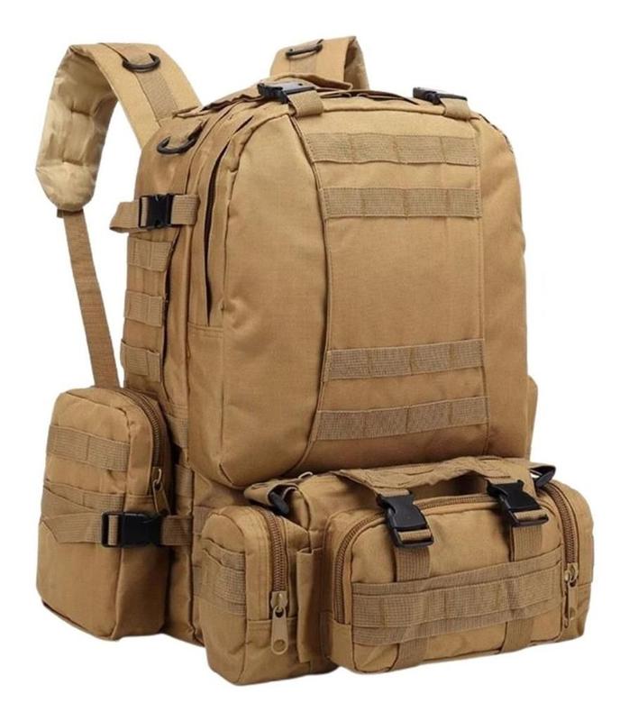 Mochila Tática Militar Impermeável Grande 50litros Pochete e Pach ...