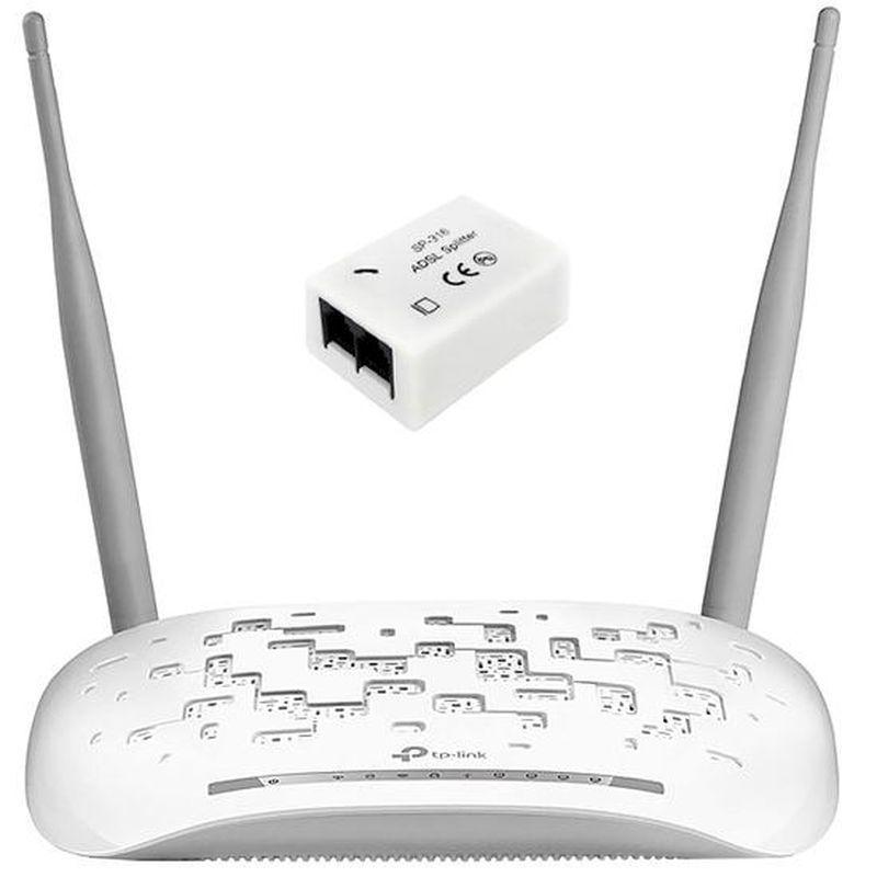Modem Adsl E Roteador Wireless Tp Link Td W8961N 2 Antenas 300 Mbps Em ...