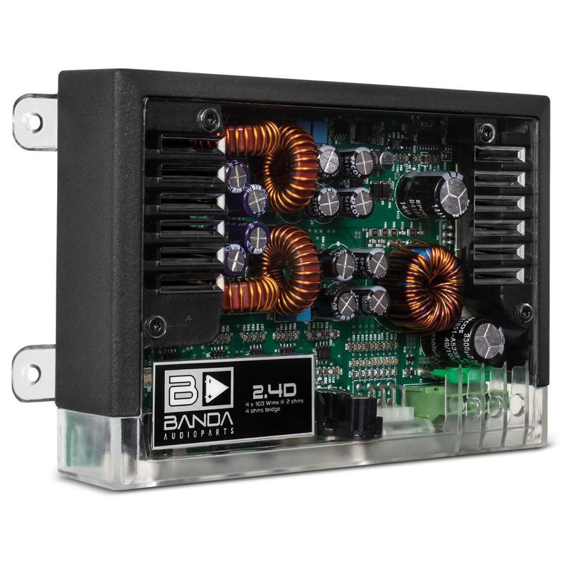 Módulo Amplificador de Som Banda 2.4D Transparente 4 Canais 400W RMS 2 ...