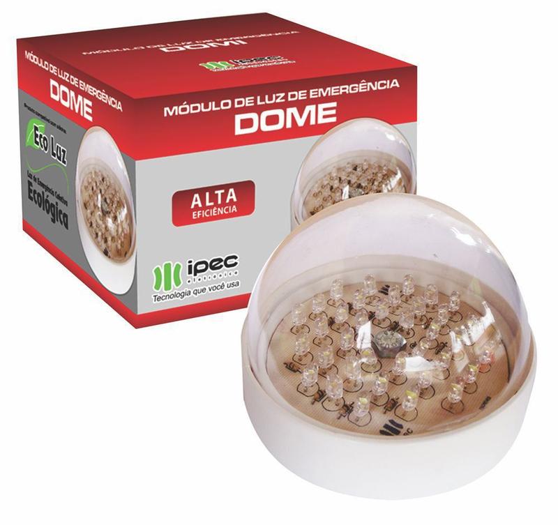 Módulo de luz de Emergência Dome - IPEC - Luminária de Emergência ...
