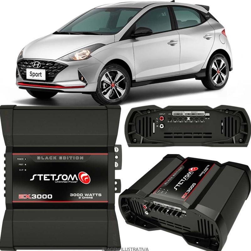 Modulo Ex3000 Stetsom Black Edition 2 Ohms 3000 Watts Hyundai HB20 ...