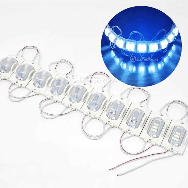 Módulo Led Barra Com 10 Peças De Leds Azul Alta Iluminação Ideal Para ...