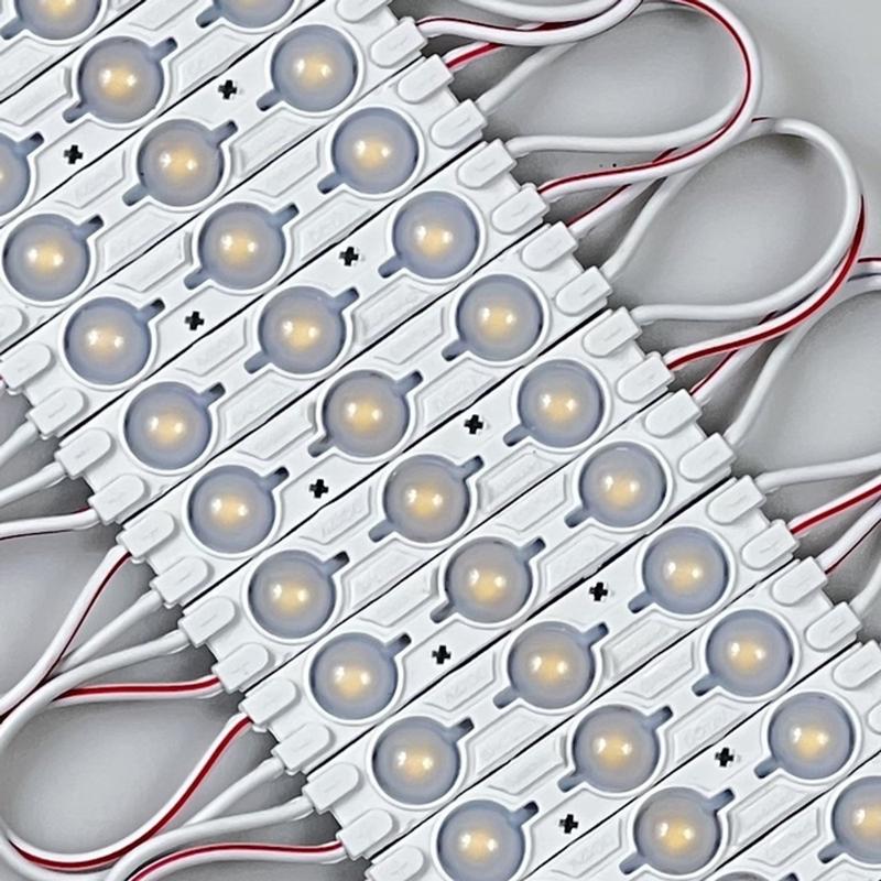 Módulo led com 3 leds / com lente / 3000k - SMD - Luminária - Magazine ...