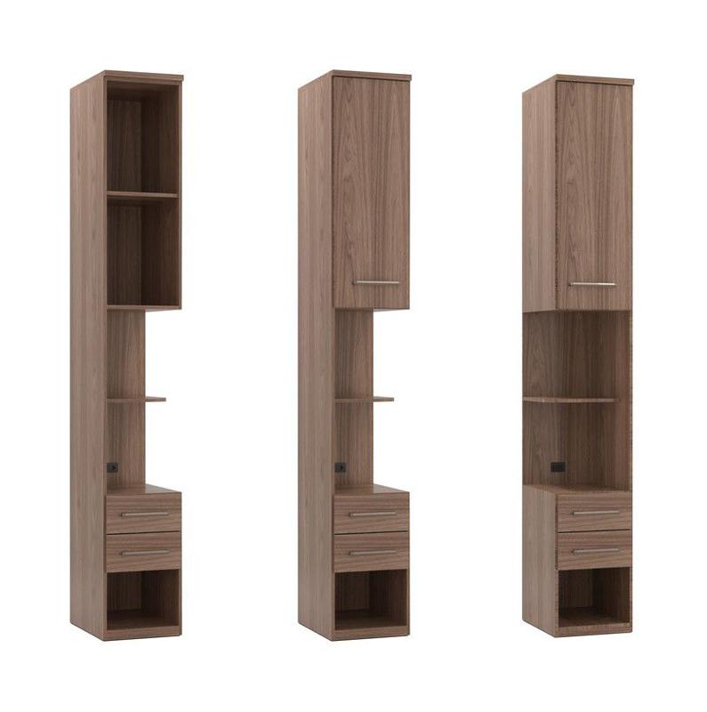 Módulo Mesa de Cabeceira 35 cm com 2 gavetas Evolution Robel Móveis ...