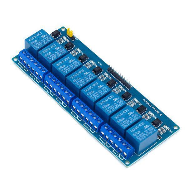 Módulo Relé Para Arduino 8 Canais 5v 10a Pic/automoção - ROBOMIX - Relé ...