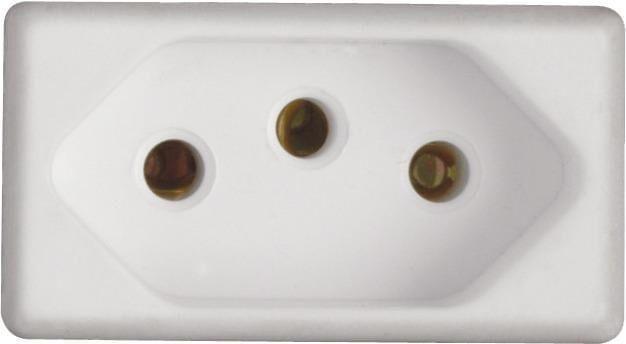 Módulo Tomada 2P+T Tramontina Lux2/Liz/Tablet Branco 10A - Tomadas ...