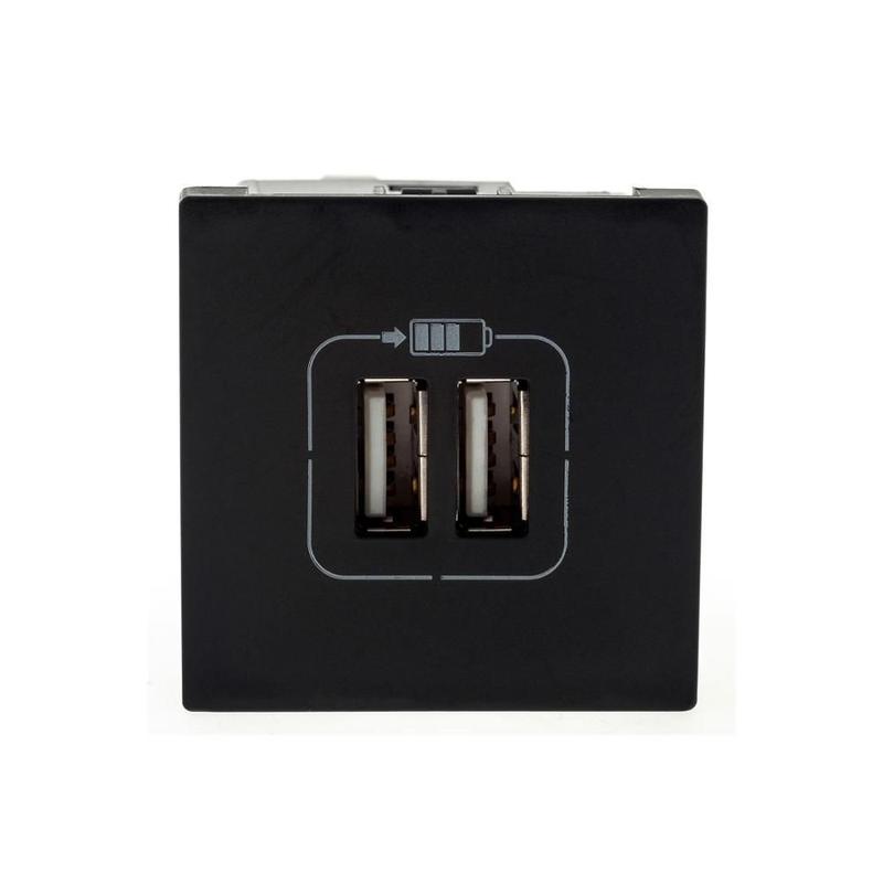 Módulo Tomada Carregador 2x Usb Plusmais 2.400ma Preta - Pial Legrand ...
