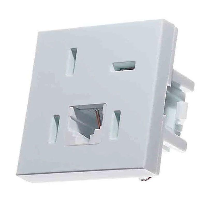 Modulo tomada p/telefone teleb.rj 11 br - MEC TRONIC PETRA - Módulo de ...