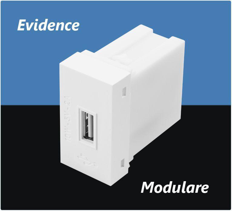 Modulo USB Fame Evidence/Modulare - Tomadas e Interruptores - Magazine ...
