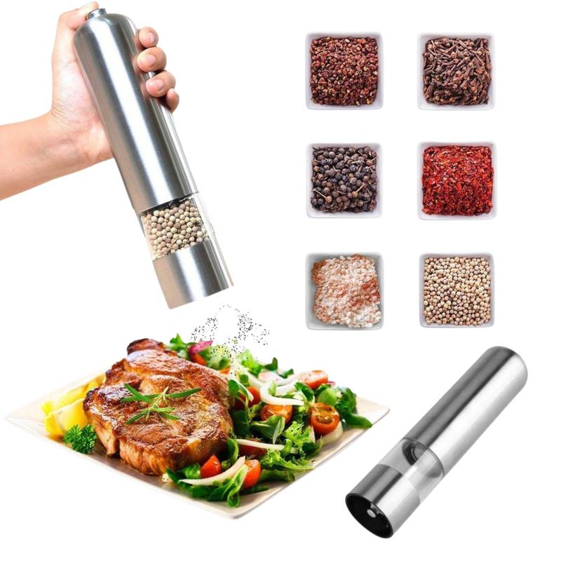 Moedor Aço Inox Temperos Especiarias Elétrico Sal Pimenta - Online ...