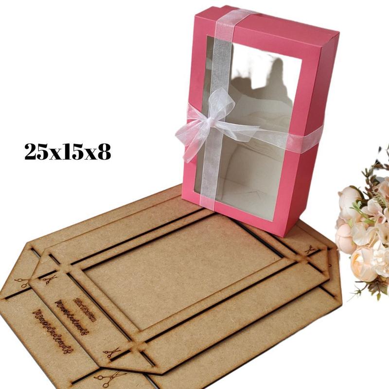 Molde caixa box retangular com visor-25x15x8 - mimosdademdf - No Magalu ...