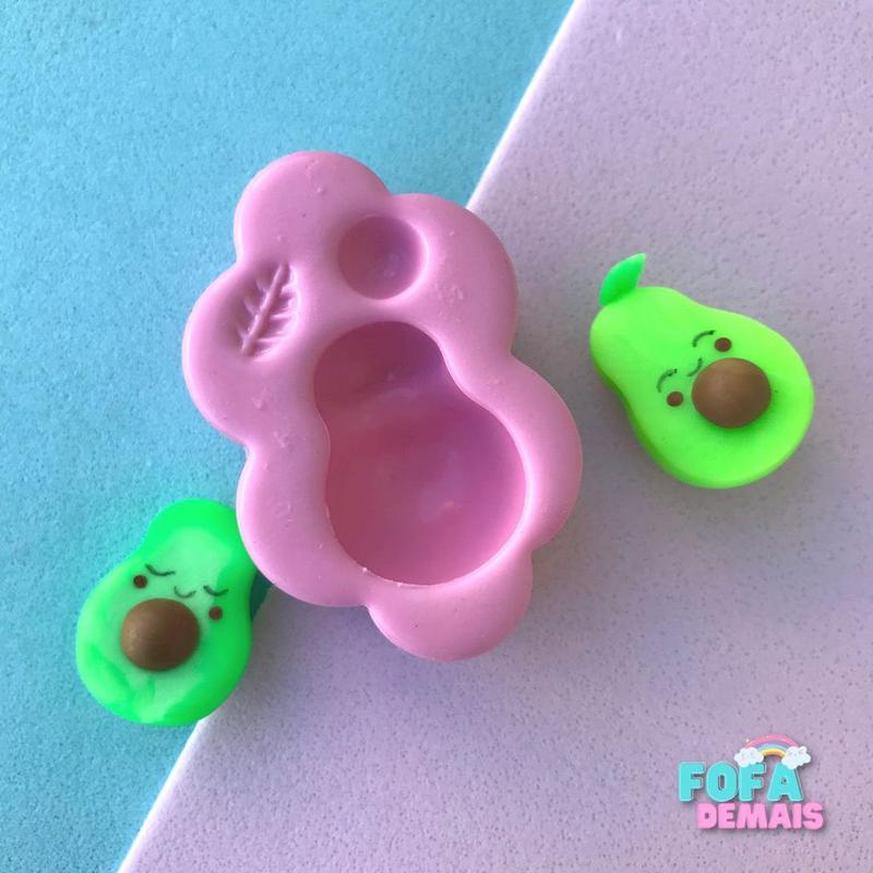 Molde de Silicone Abacate Cute Molde para Biscuit Molde para ...