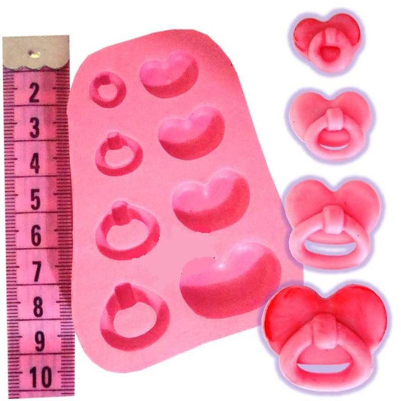 Molde de silicone chá de bebê, chupeta, resina, confeitaria, biscuit ...
