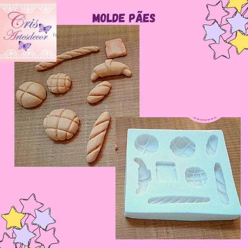 Molde de Silicone Kit Pães M /Pão Variados cod-M213 - cris artesdecor ...