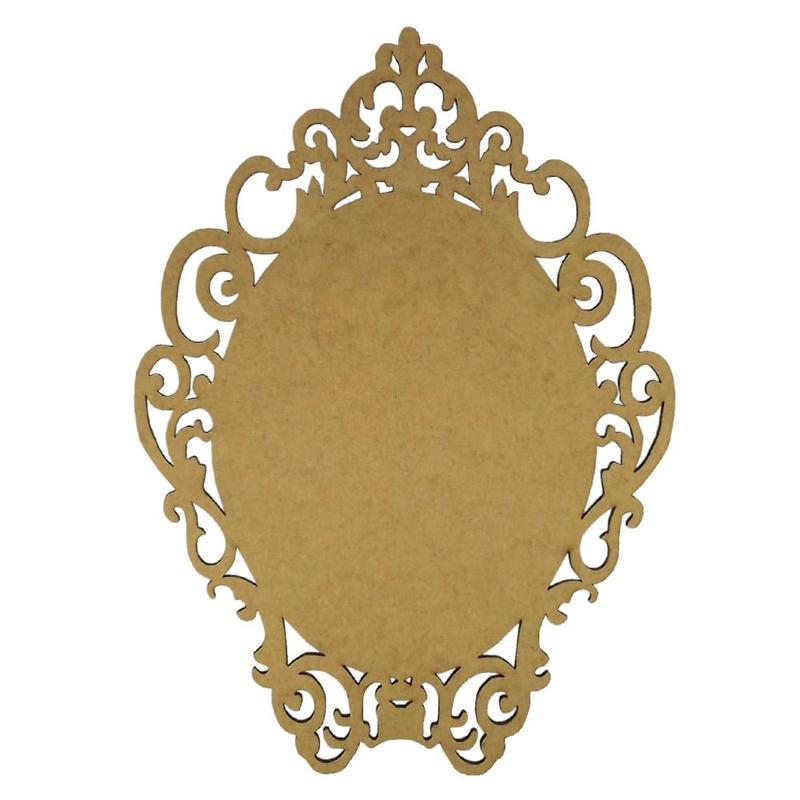 Moldura em MDF Oval Lisa 40x29cm Romana - Palácio da Arte - Art & Hobby ...