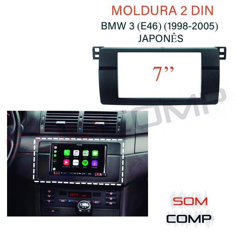 Moldura Multimídia BMW 3 (E46) - 1998 à 2005 - Padrão 2Din - Ludovico - Moldura de Painel ...