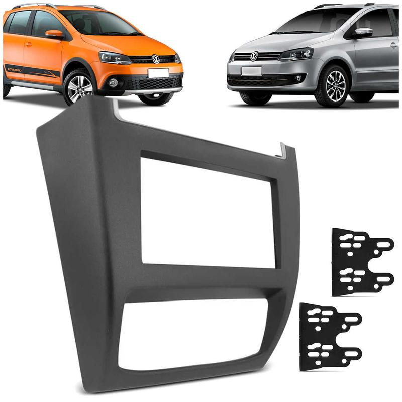 Moldura Painel 2 Din Spacefox Crossfox 2013 a 2018 Grafite Padrão ...