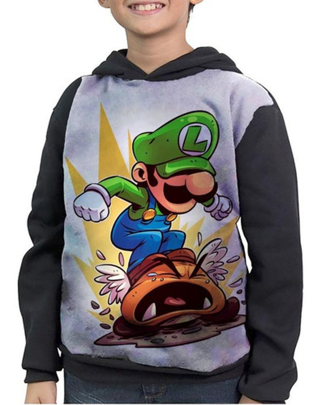 Moletom Infantil Luigi Mario Bros Goomba - smoke - Moletom / Blusão ...