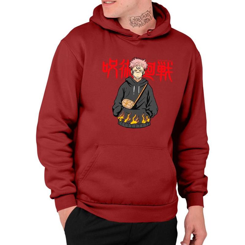 Moletom Jujutsu Kaisen Yuji Itadori Boy Anime Fogo - Shap Life ...