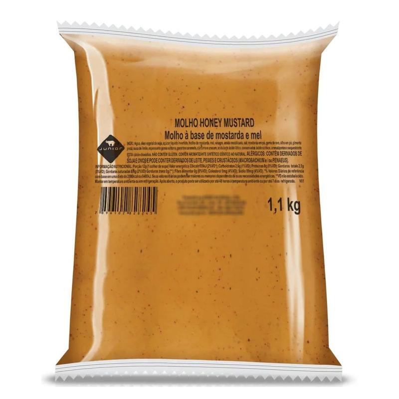 Molho Mostarda e Mel Junior Agridoce Lanches Pouch 1,1Kg - Mostarda ...