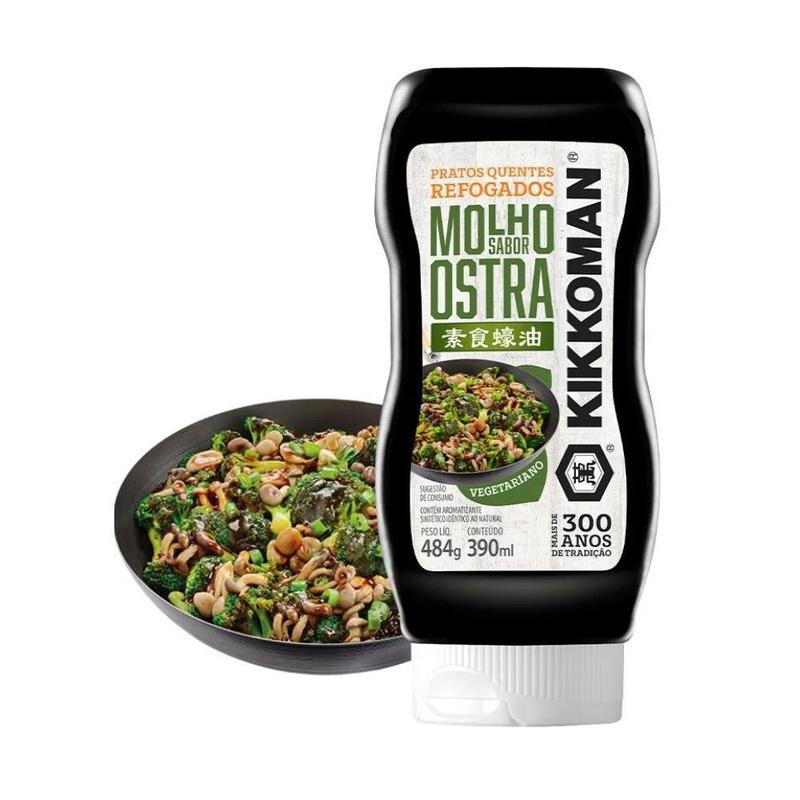 Molho Sabor Ostra Vegetariano Pronto em Tubo Kikkoman - 484g - Molho Shoyu / Molho de Soja ...