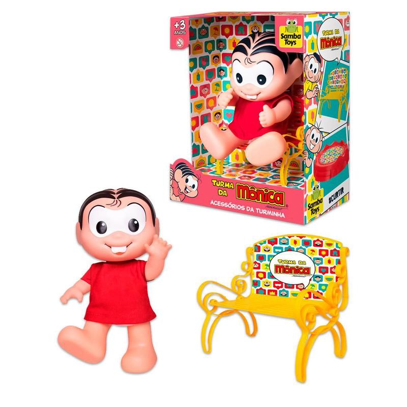 Mônica Boneca Banquinho Turma Da Mônica Infantil - Samba Toys - Bonecas ...