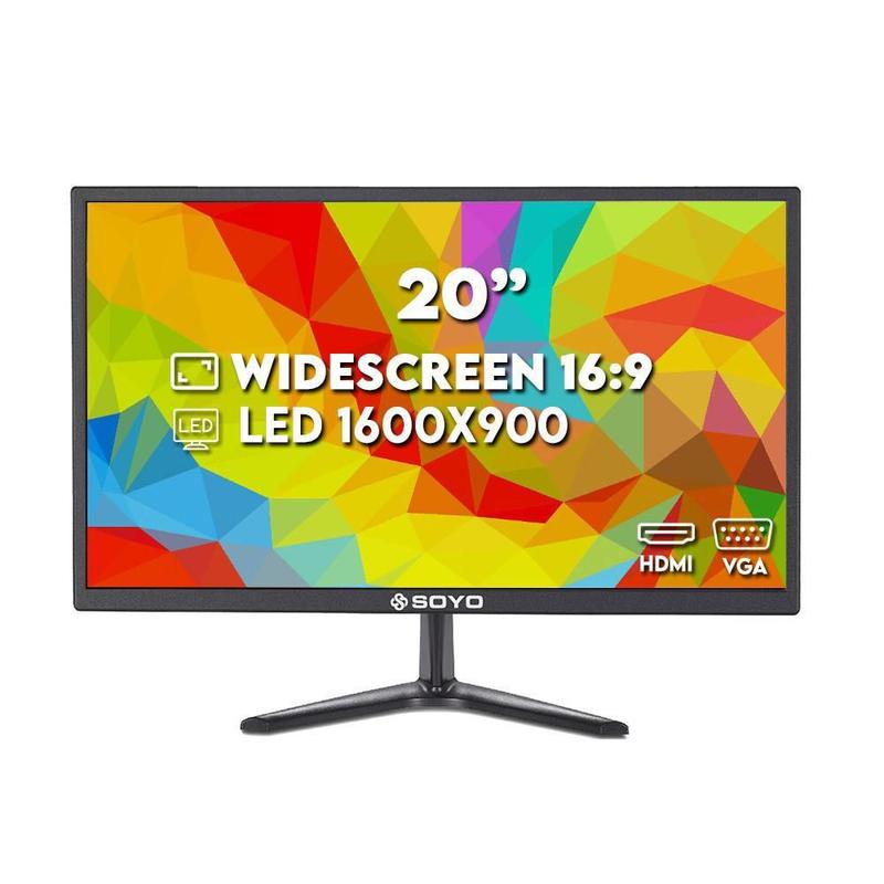 Monitor 20" Led Full Hd Hdmi Vga Vesa Soyo SM200 - Monitor para ...