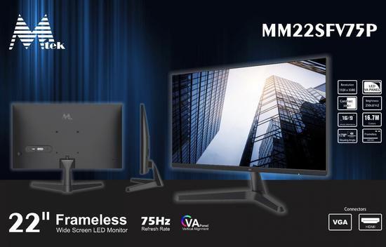Monitor 22 Mtek MM22SFV75P Va 75HZ/FHD/HDMI/VGA U.Slim - Monitor para ...