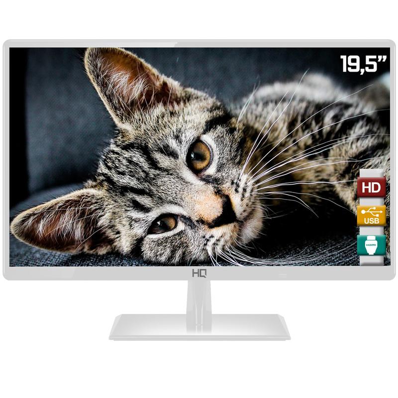 Monitor Branco 19.5" HQ LED HDMI VGA USB - Monitor para Computador ...