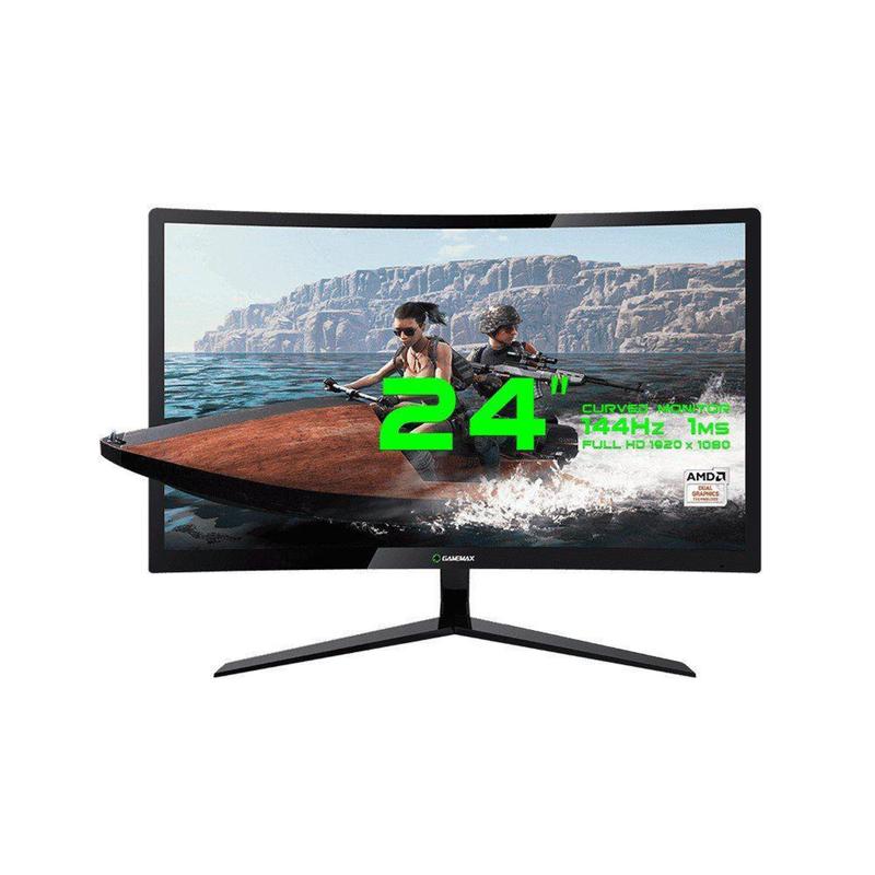 Monitor Gamemax Gamer 24 Curvo Full Hd 144hz Freesync Preto - Monitor ...