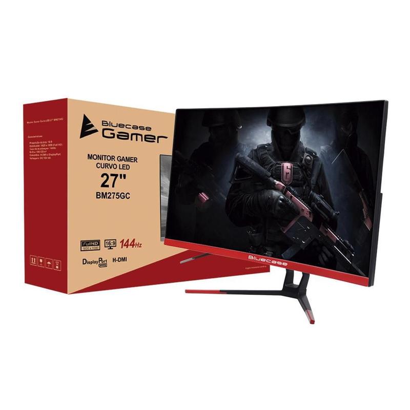 Monitor Gamer Bluecase LED 27 Widescreen Curvo, Full HD, HDMI/Display ...