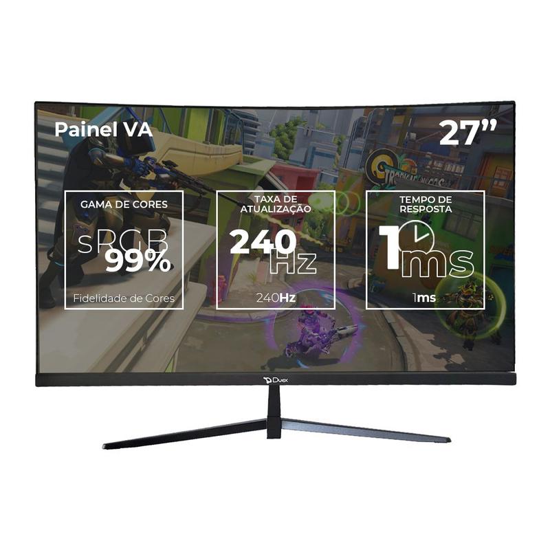 Monitor Gamer Duex DX270ZG, 27 Pol, Curvo, VA, FHD, 1ms, 240Hz ...